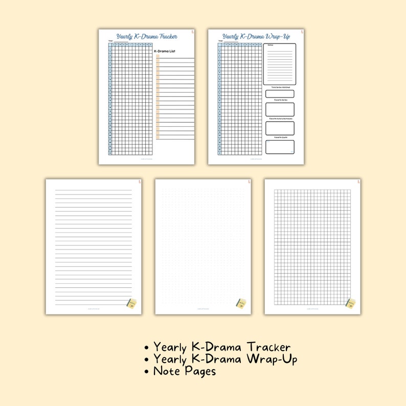 Digital Kdrama Journal | Printable K-drama Planner | Goodnotes ...