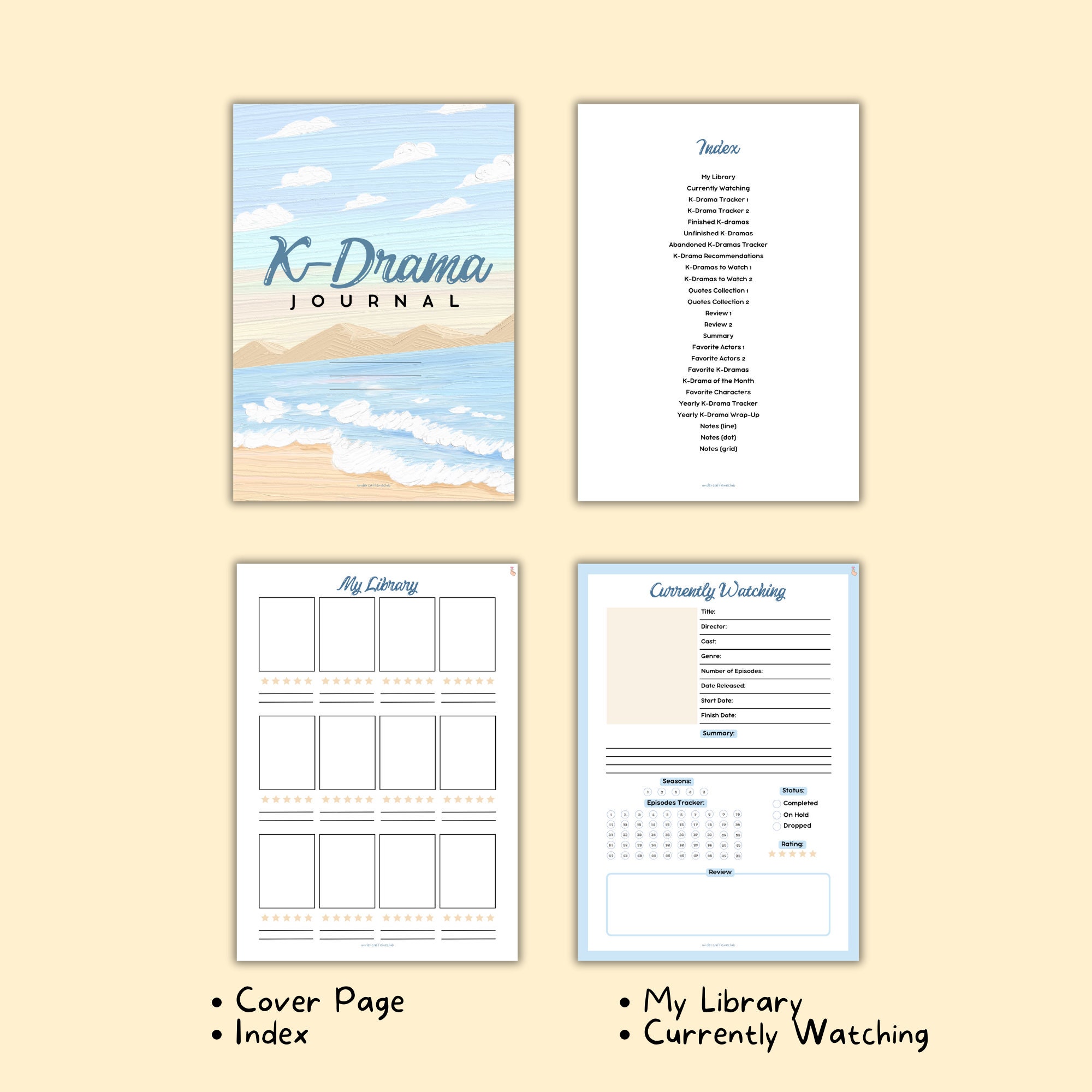 Digital Kdrama Journal | Printable K-drama Planner | Goodnotes ...