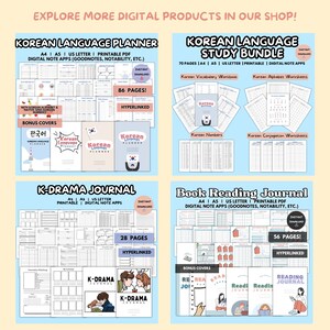 ULTIMATE BUNDLE Korean Language Learning Materials | Workbook Study ...