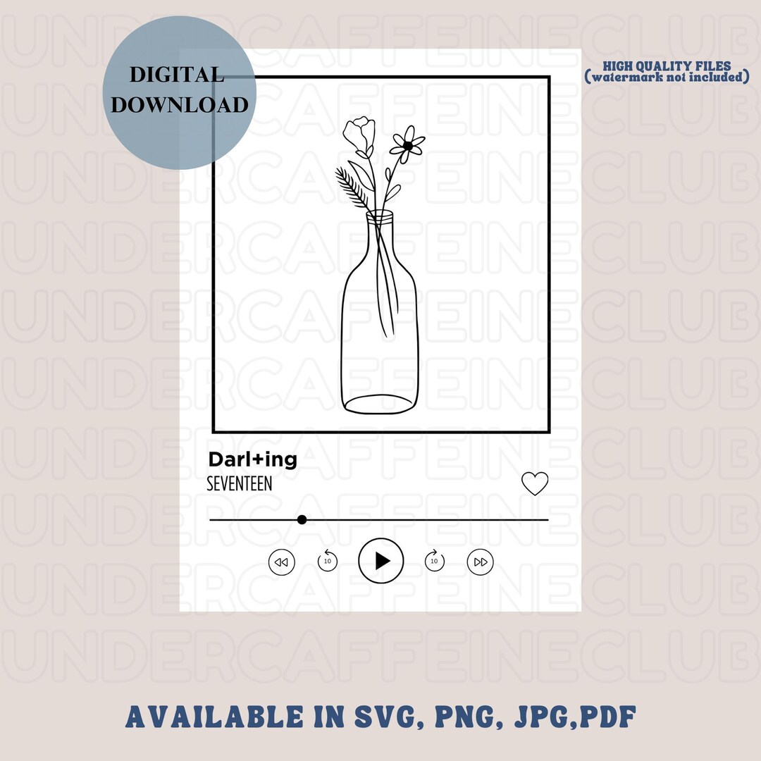 Seventeen Darling Svg, Jpg, Png, Pdf Kpop Digital Download, Cricut ...