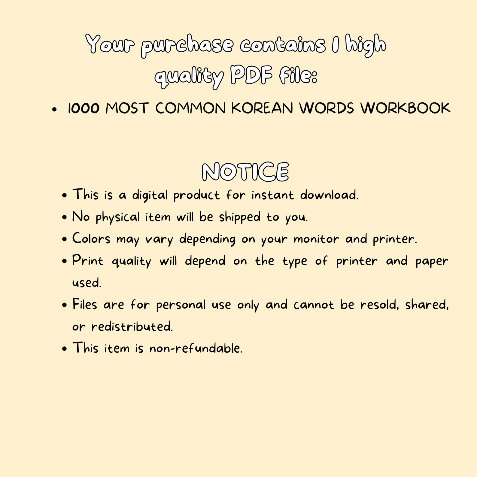 1000 Most Common Korean Words Workbook Study Pack | Learn Vocabulary ...