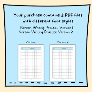 Korean Writing Practice Workbook Study Pack | Hangul Alphabet Chart ...