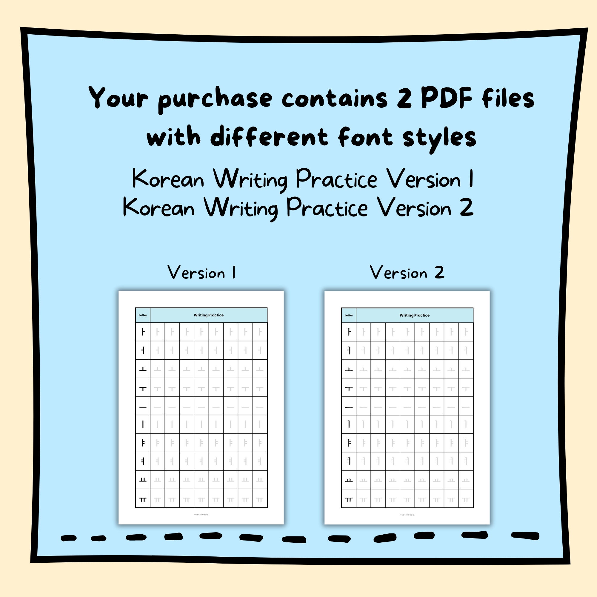 Korean Writing Practice Workbook Study Pack Hangul Alphabet Chart ...
