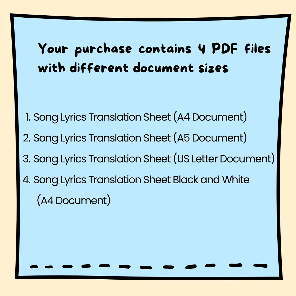 Song Lyrics Translation Worksheet Study Pack (Download Now) - Etsy