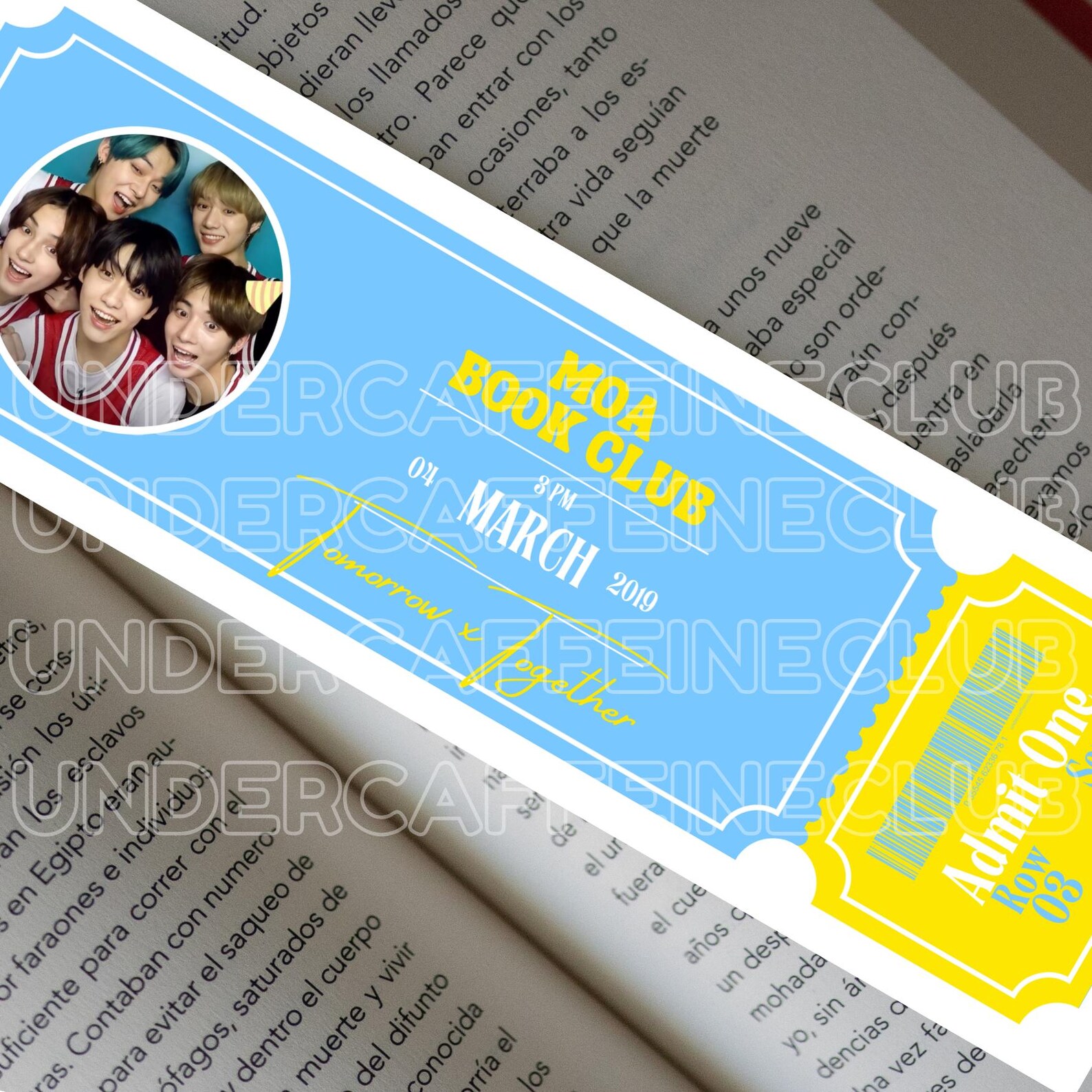 TXT Printable Bookmark Set, Aesthetic & Cute Kpop MOA Ticket Inspired ...