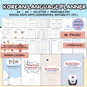 COMPLETE Korean Numbers Workbook Printable Sino & Native Number Instant ...