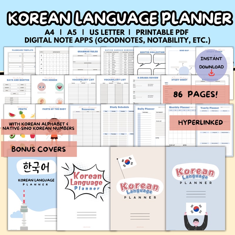 Korean Notebook - Etsy