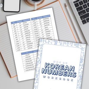 COMPLETE Korean Numbers Workbook Printable | Sino & Native Number ...