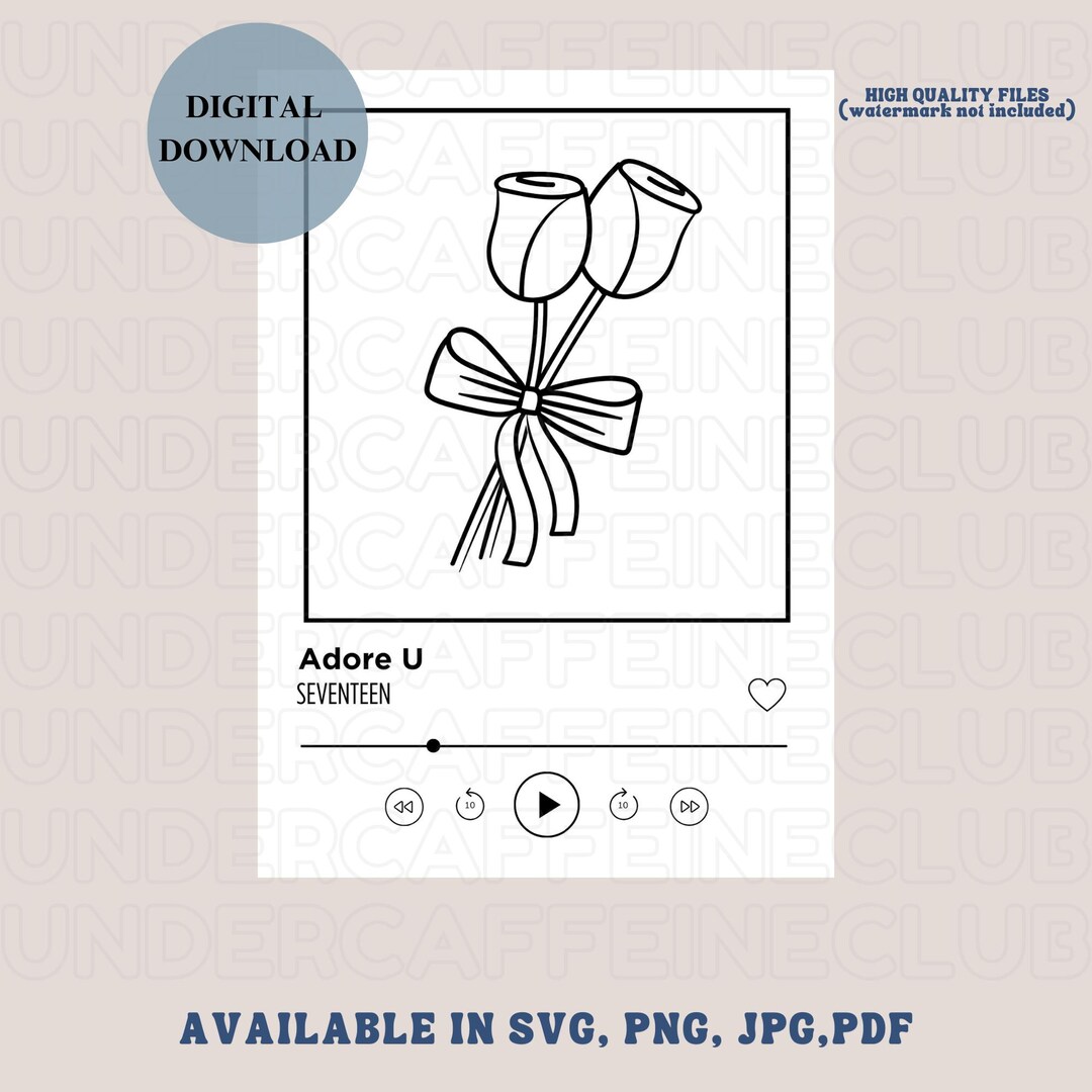 Seventeen Adore U Svg, Jpg, Png, Pdf Kpop Digital Download, Cricut ...