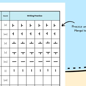 Korean Writing Practice Workbook Study Pack Hangul Alphabet - Etsy