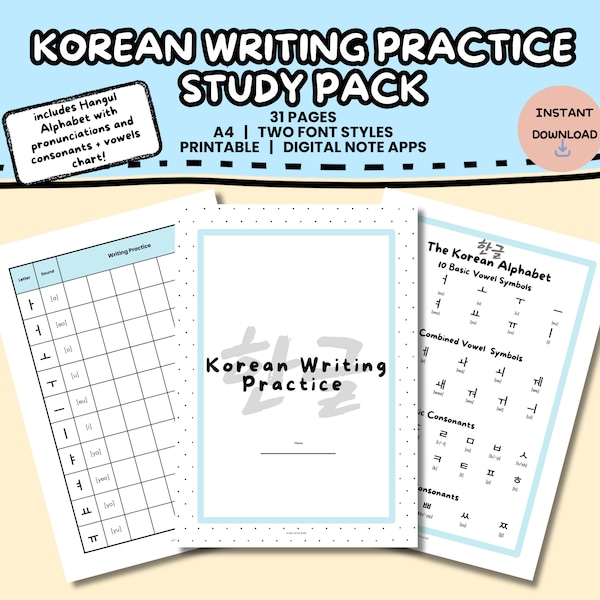 Korean Language Pack - Etsy