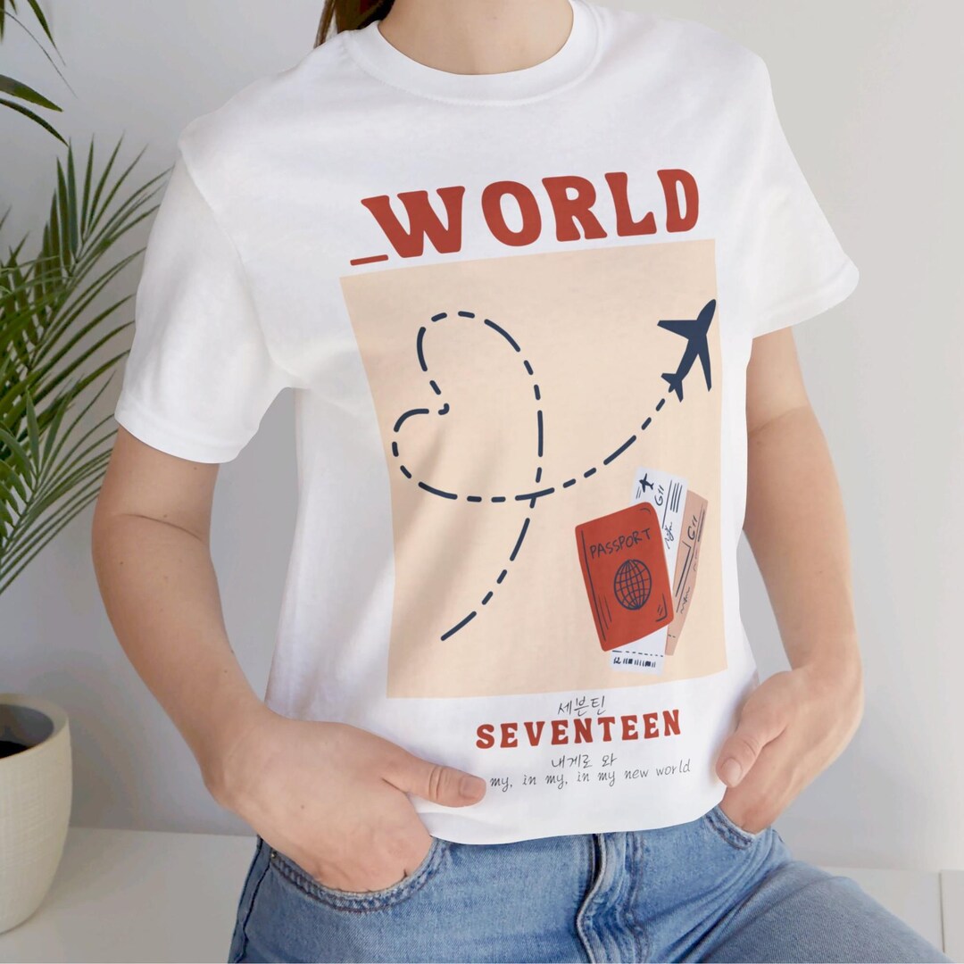 Seventeen World Kpop Shirt, SVT K-pop Unisex Tshirt, K Pop Fan Carat T ...