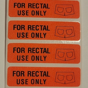 Funny "for Rectal Use Only" Stickers - 0.375" X 1.5" - Etsy
