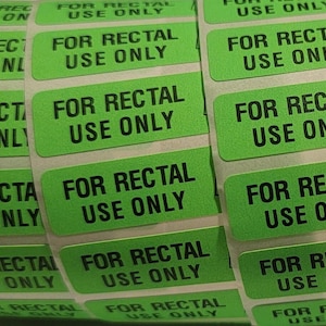 Funny "for Rectal Use Only" Stickers - 0.375" X 1.5" - Etsy