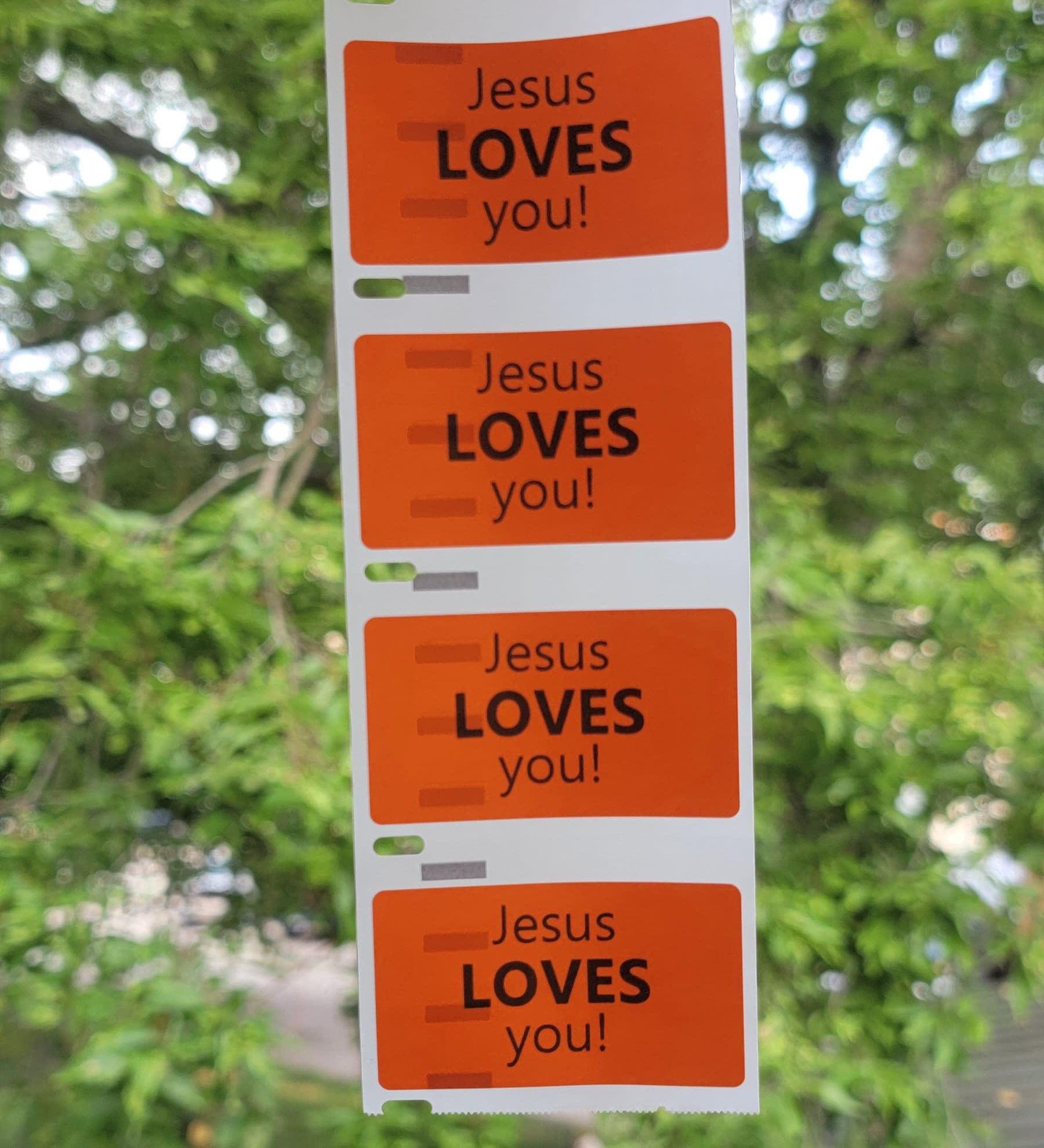 Jesus Loves You Stickers 1.25 X 2.25 Inches Choice of Colors ...