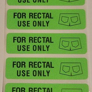 Funny "for Rectal Use Only" Stickers - 0.375" X 1.5" - Etsy