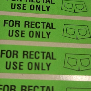 Funny "for Rectal Use Only" Stickers - 0.375" X 1.5" - Etsy