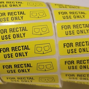 Funny "for Rectal Use Only" Stickers - 0.375" X 1.5" - Etsy