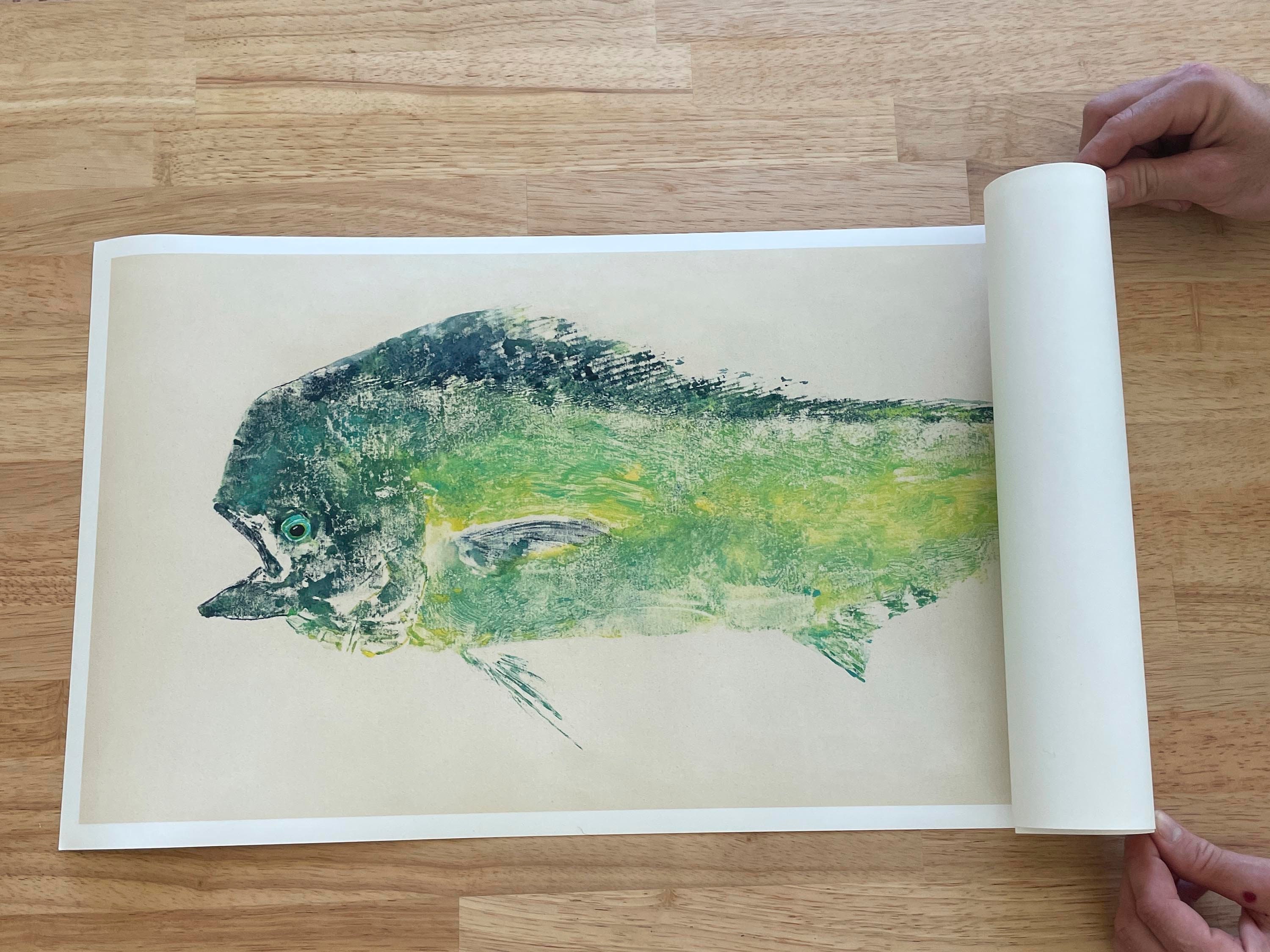 MAHI Fish Print, Mahi Taxidermy, Mahi Gyotaku, Fish Print Art, Swell ...