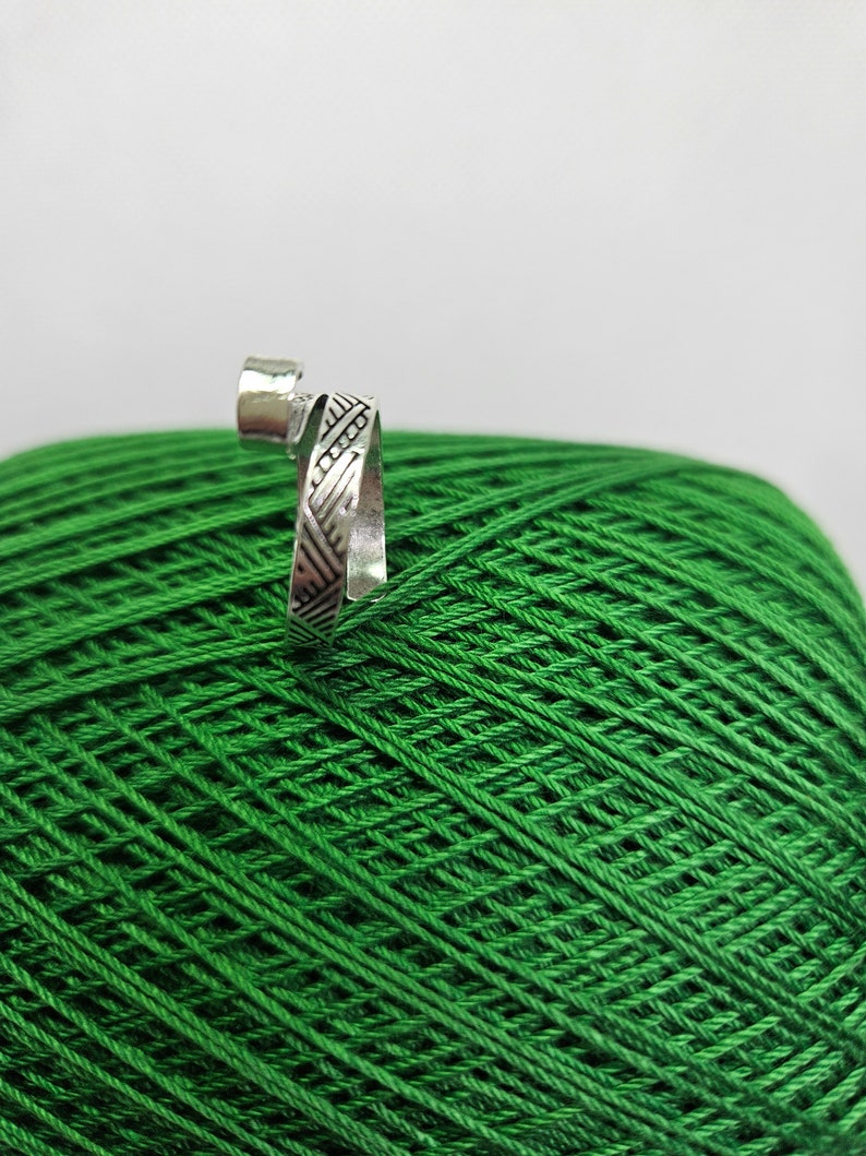 Yarn Tension Ring , Crochet Finger Ring Adjustable, Crochet Tension ...