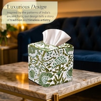 Blue Flowered Tissue Box Cover - Etsy