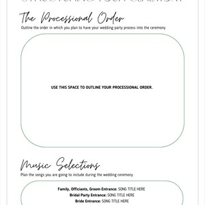 Wedding Ceremony Planning Guide - Etsy