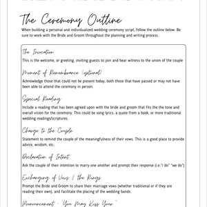 Wedding Ceremony Planning Guide - Etsy