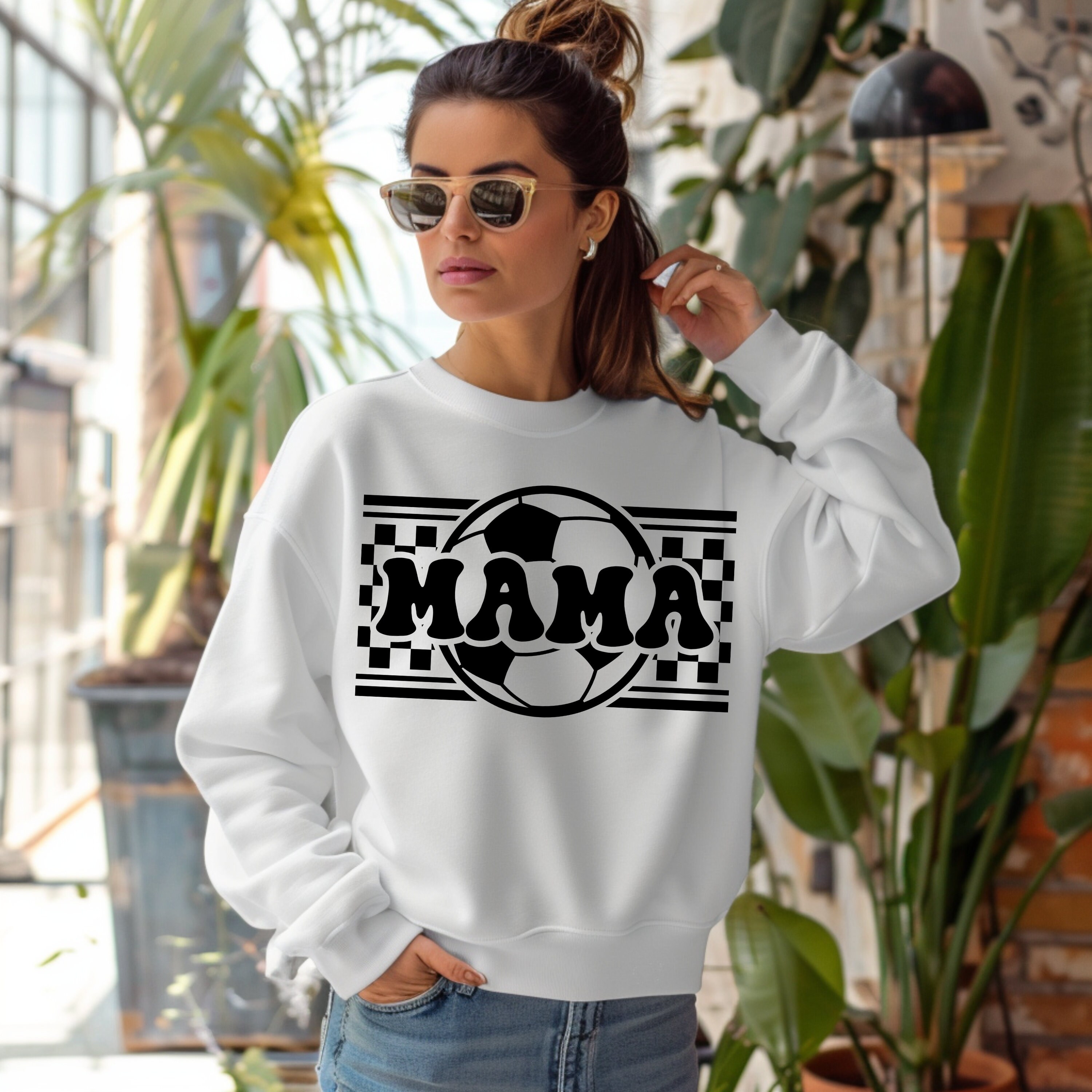 Checkered Football Mama Svg Football Png Retro Football Png Football ...