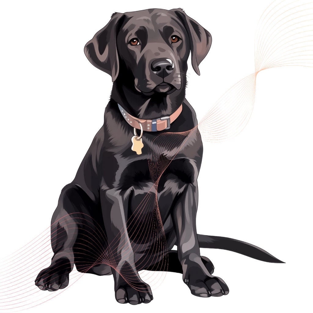 Black Labrador Clipart High-quality Transparent PNG Watercolor Dog ...