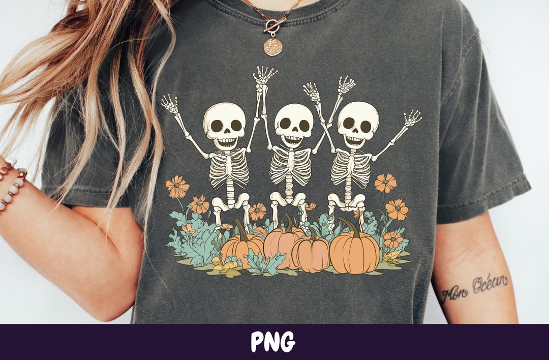 Fall Png Fall Autumn Cute Skeleton Png Fall Png Fall Design Pumpkin ...
