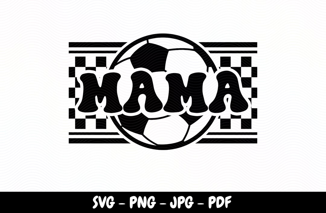 Checkered Football Mama Svg Football Png Retro Football Png Football ...