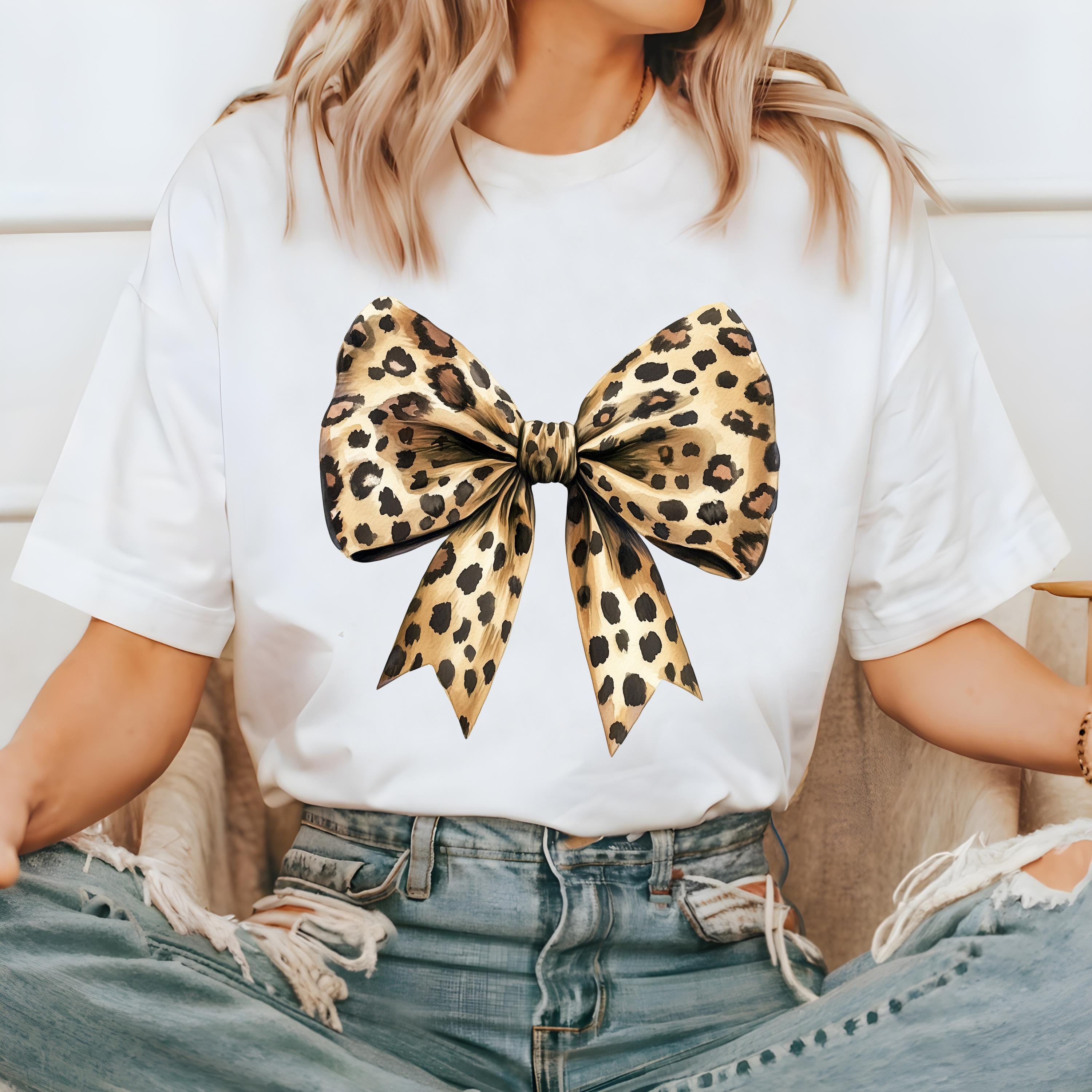 Coquette Bow PNG, Leopard Print Bow PNG, Cheetah Bow, Girly Girl Bow ...