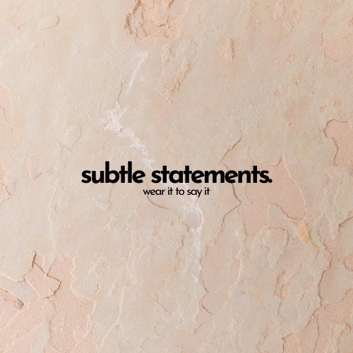 SubtleStatementsNYC - Etsy