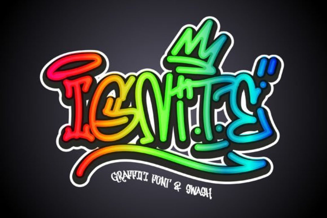 Ignite Font Beautiful Graffiti Font Script Font Vintage - Etsy