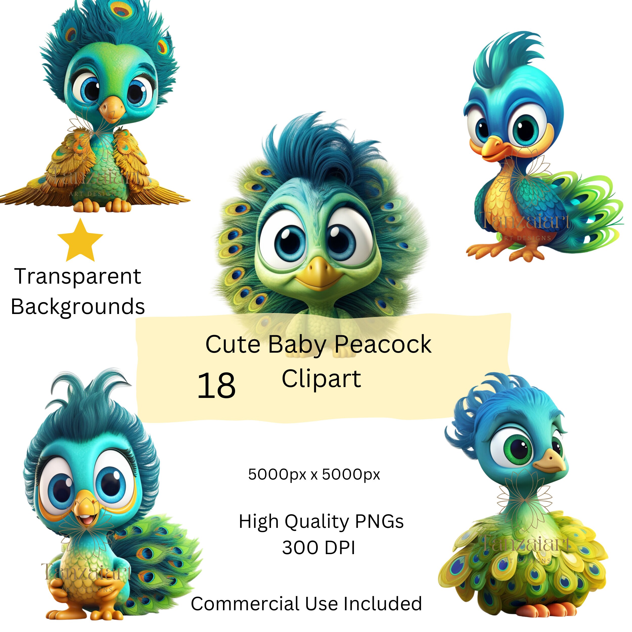 Cute Peacock Clip Art