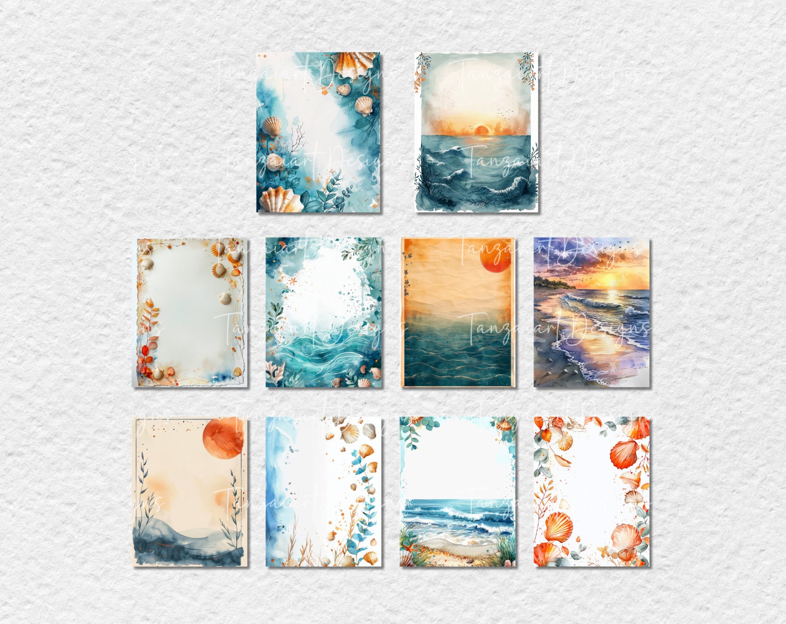 41 by the Seashore Junk Journal Pages, Seaside Collage Pages, Junk ...