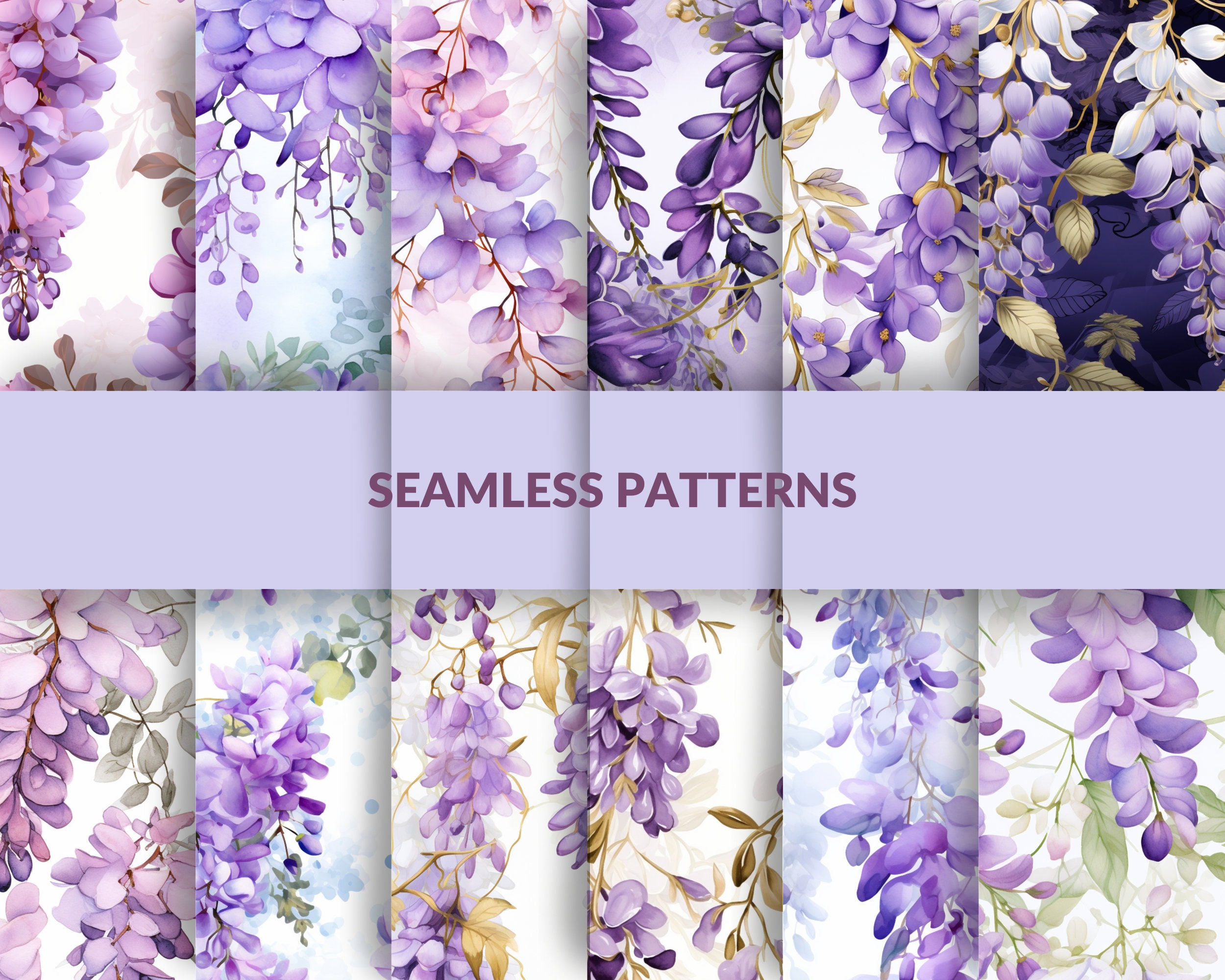 Flowers Digital Paper, Flowers Seamless Pattern, Floral Prints, Flowers ...