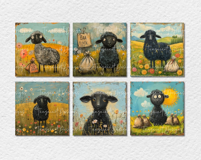 Whimsical Clipart Baa Baa Black Sheep Nursery Rhymes Digital Download ...