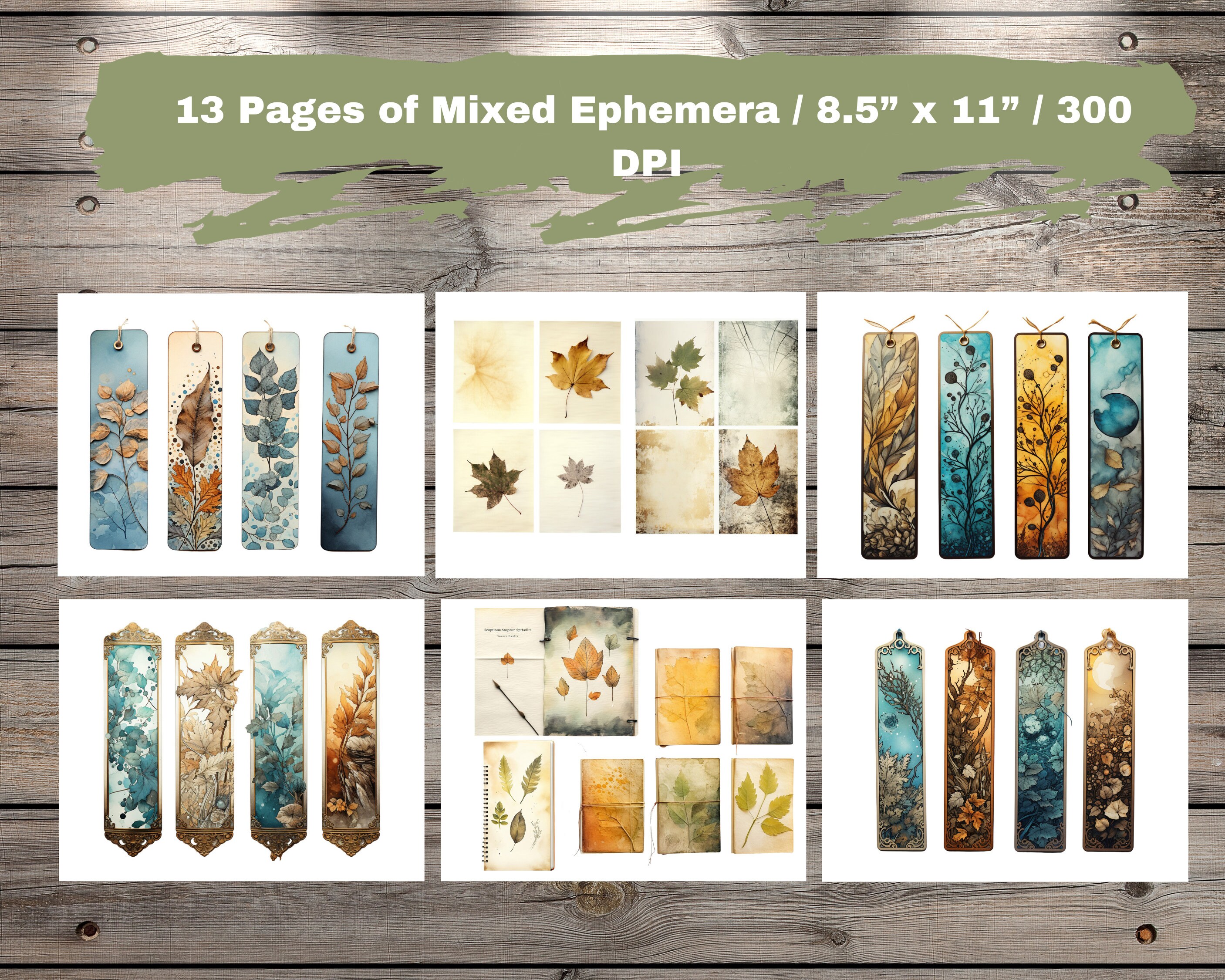 Forest Background, Autumn Forest Digital Junk Journal Background,bundle ...