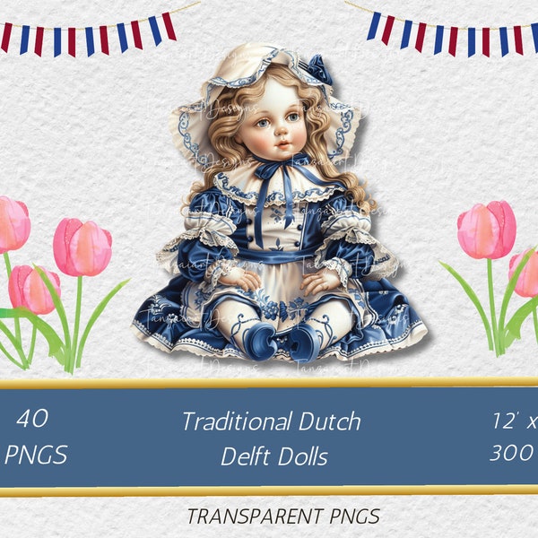 Delft Blue Clipart - Etsy