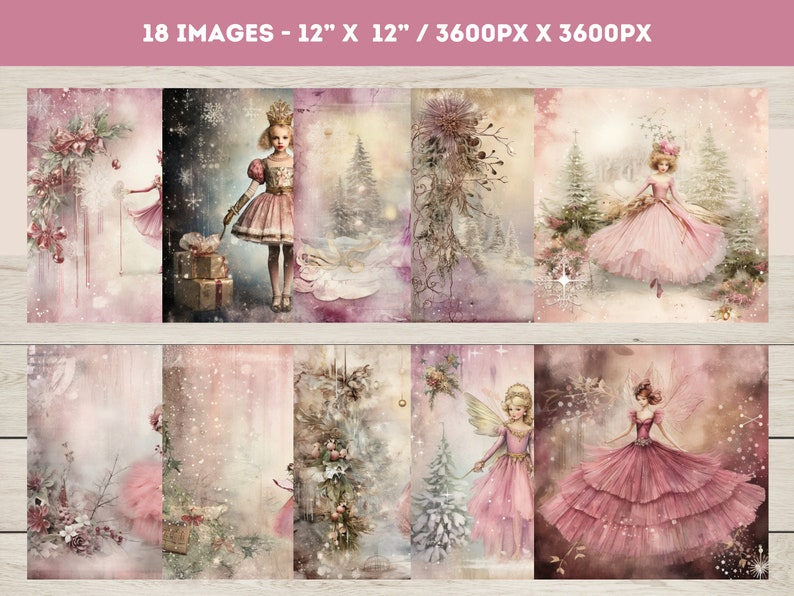 Christmas Pink Sugar Plum Fairy Clipart Bundle | Ballet Clipart | Png ...