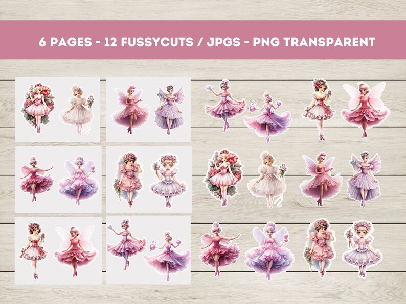 Christmas Pink Sugar Plum Fairy Clipart Bundle | Ballet Clipart | Png ...