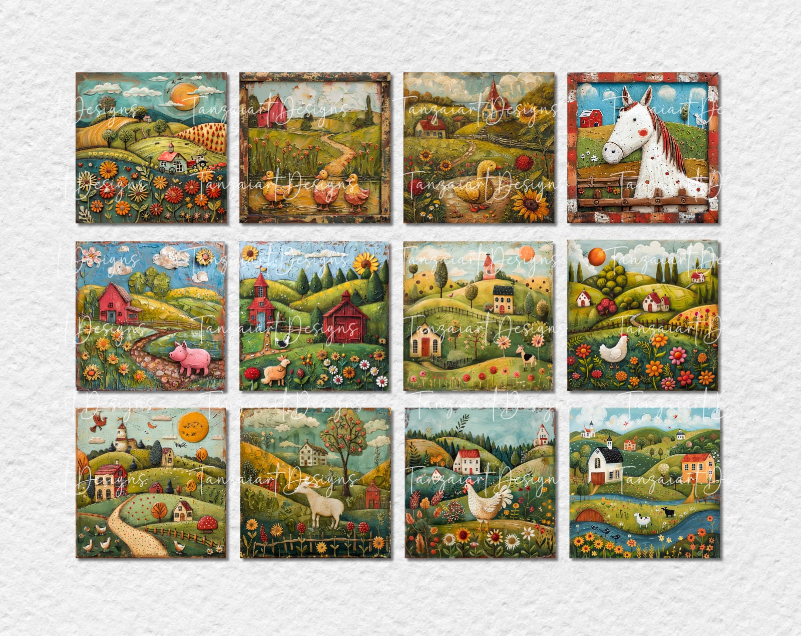 Whimsical Clipart Old Mcdonald Had a Farm Nursery Rhymes Digital ...