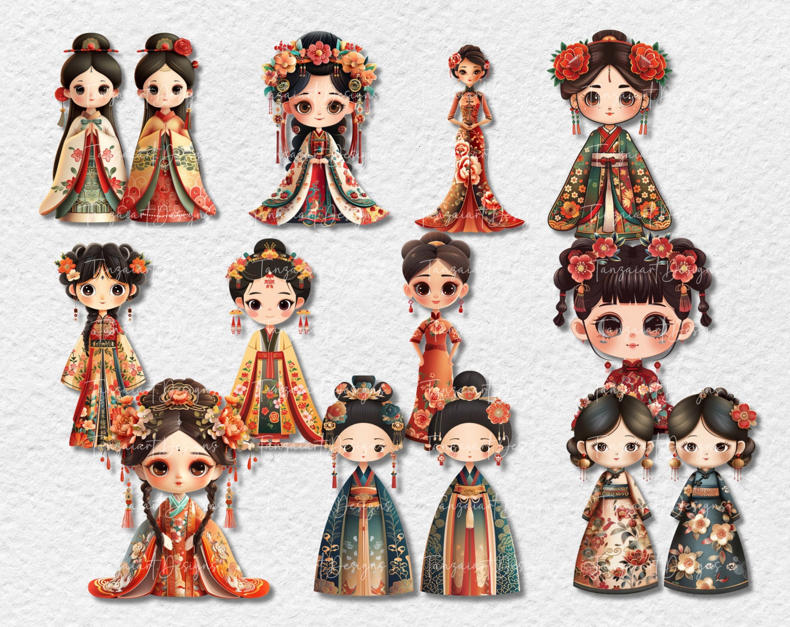 China Clipart, Png Traditional Chinese Traditional Dolls Graphics ...