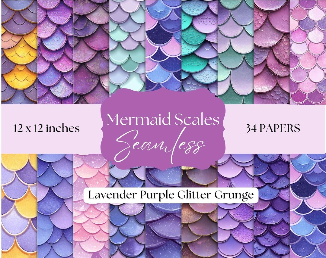 Mermaid Scales Digital Paper,mermaid Seamless Pattern,mermaid Prints ...