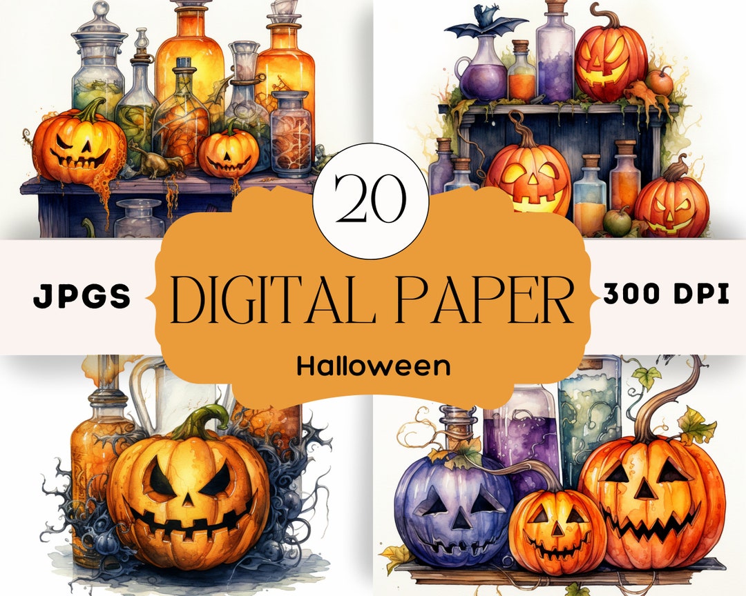 Watercolor Magic Potion Clipart | Halloween JPG | Witch Clipart Bundle ...