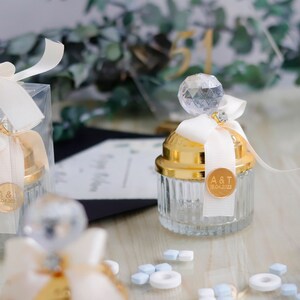 Personalized Glass Candy Dish Unique Wedding Favor for Guests Luxury ...