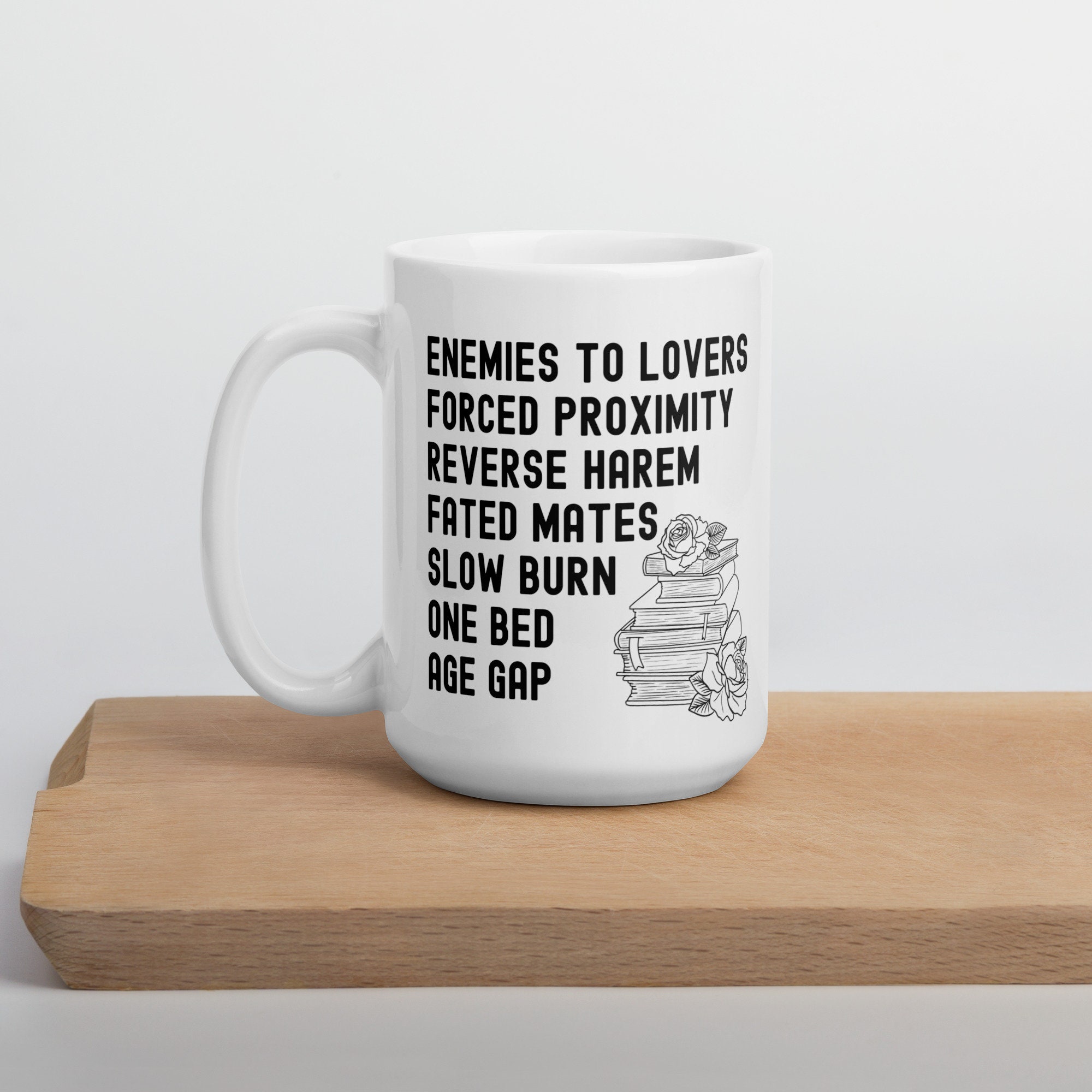 Romance Trope Mug, Enemies to Lovers Cup, Book Lover Gift, Cozy Reading ...