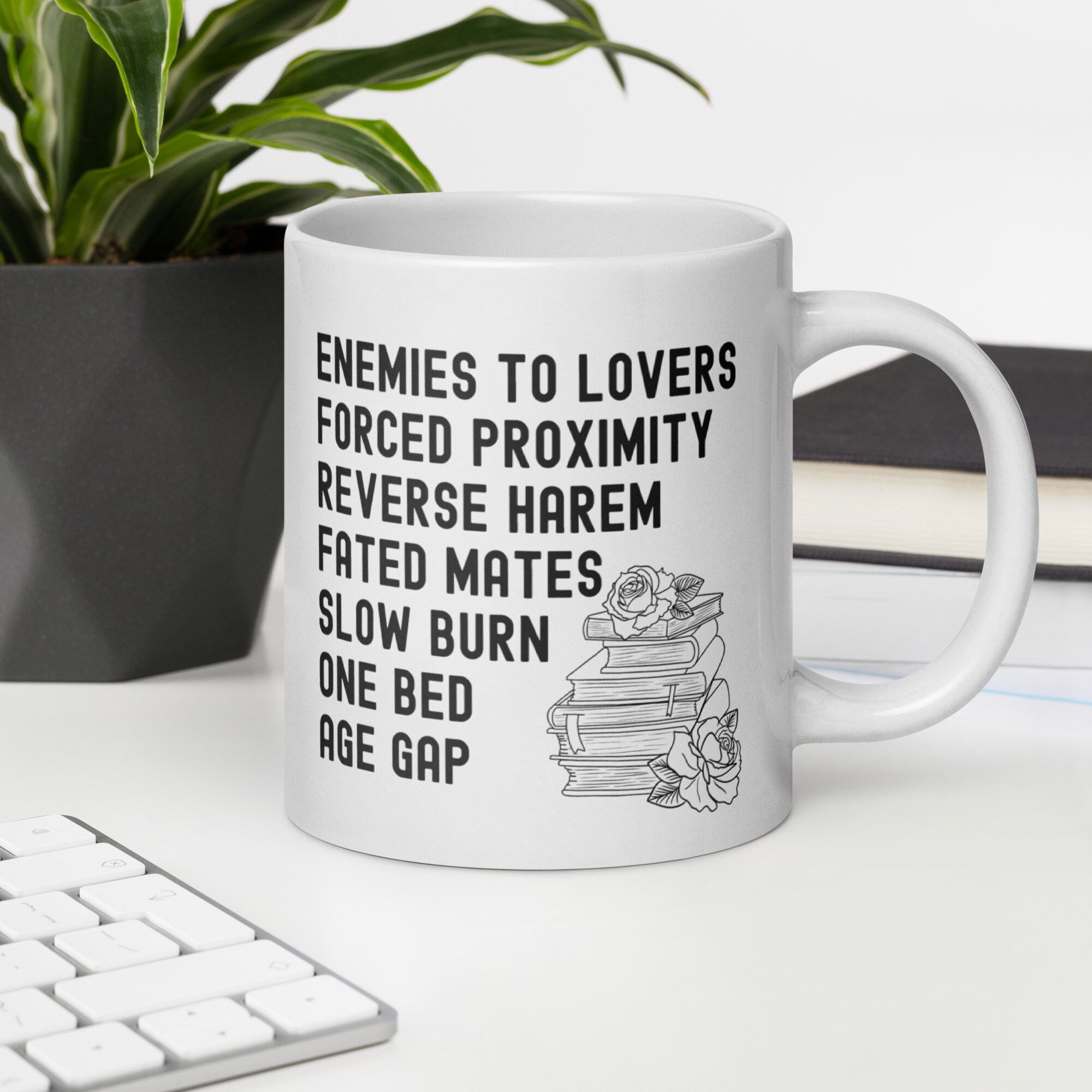 Romance Trope Mug, Enemies to Lovers Cup, Book Lover Gift, Cozy Reading ...