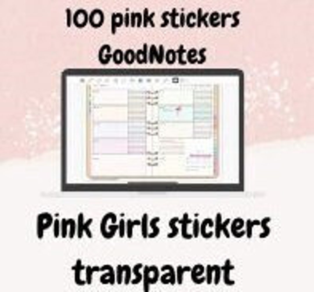 Stickers Transparent Goodnotes 100 Stickers Girls Pink Personalizza Il ...